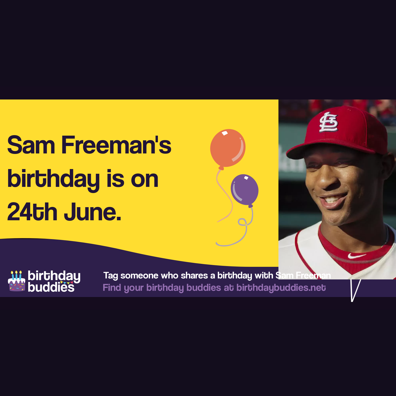 Sam Freeman's birthday is 24th June 1987