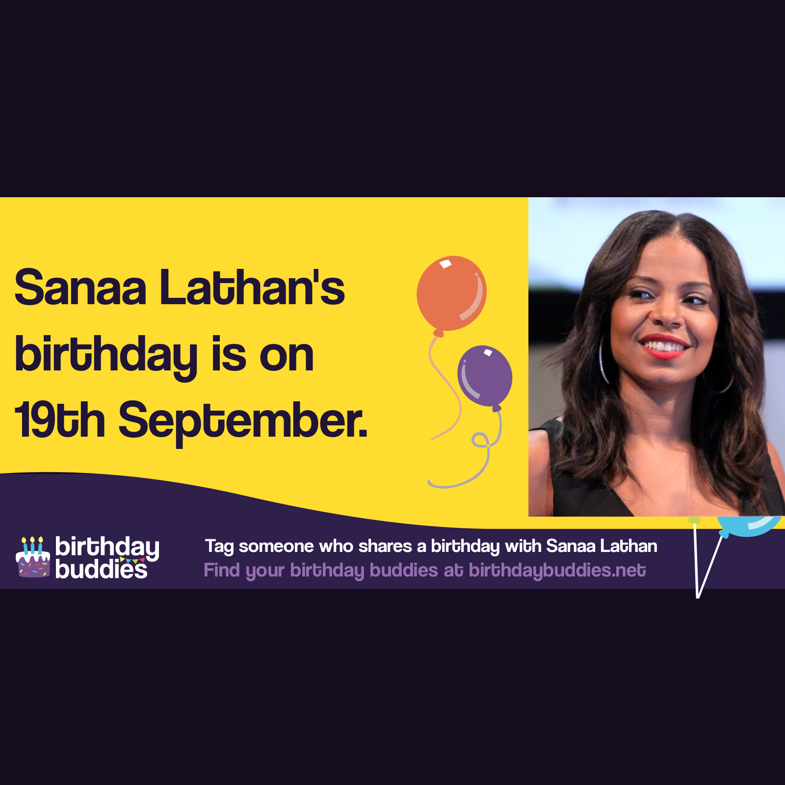 Sanaa Lathan's birthday is 19th September 1971
