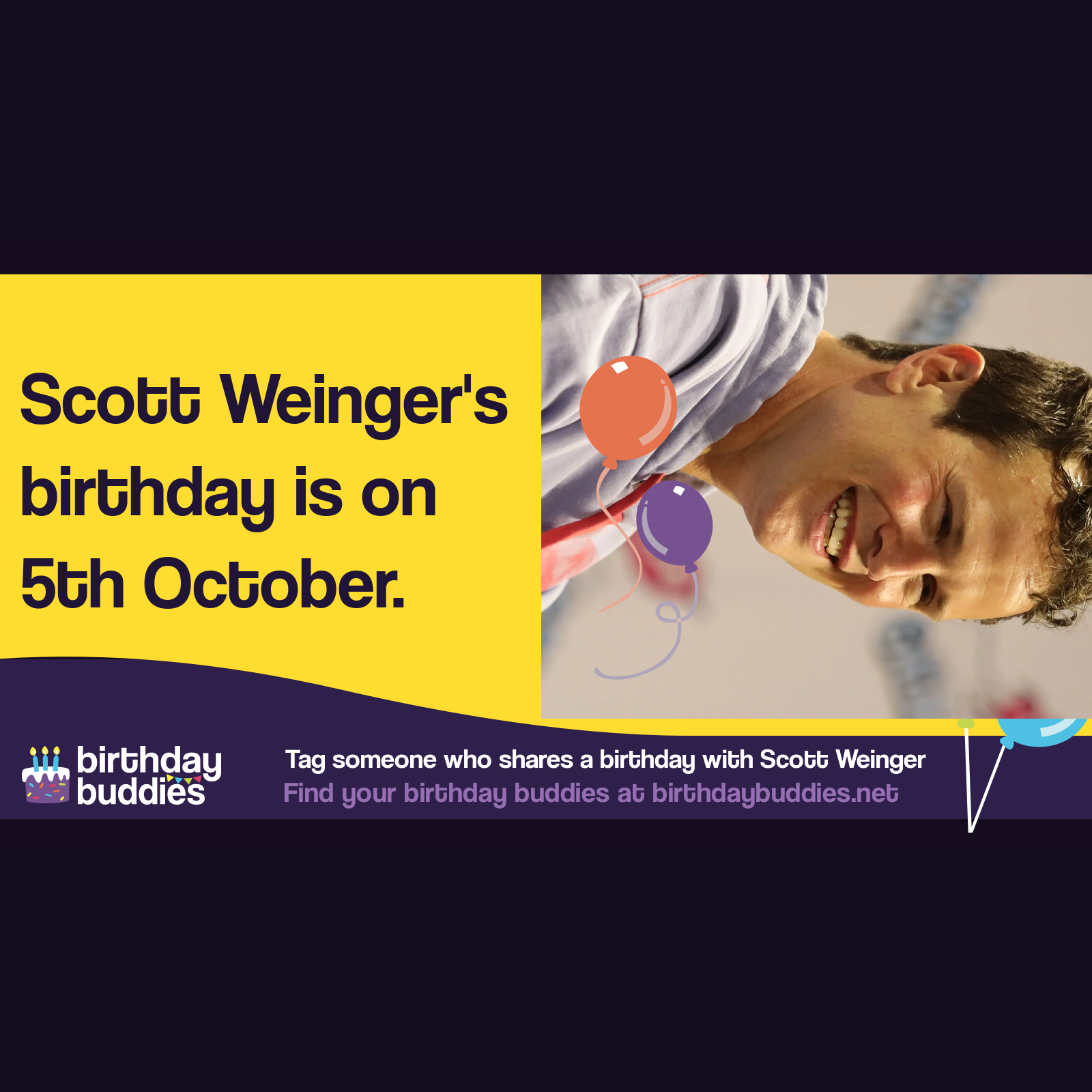 Scott Weinger's birthday is 5th October 1975