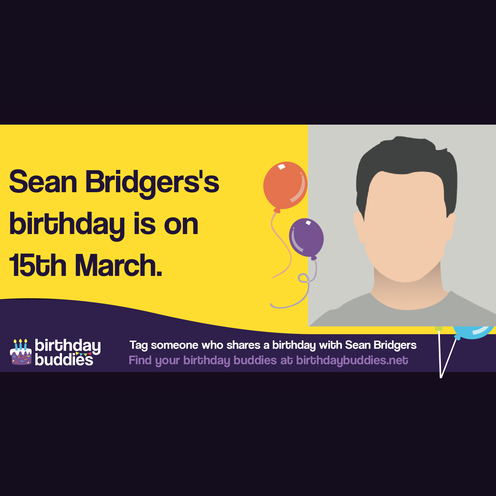 Sean Bridgers's birthday is 15th March 1968