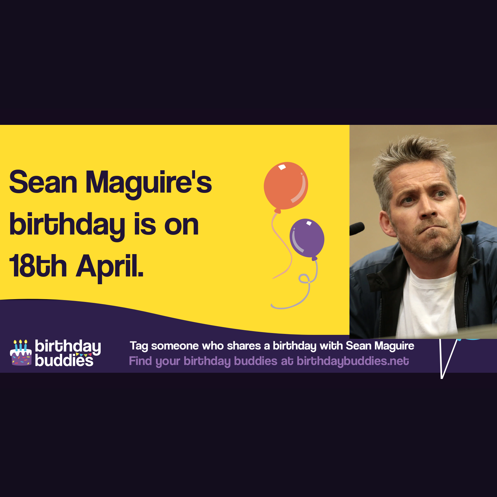 Sean Maguire's birthday is 18th April 1976