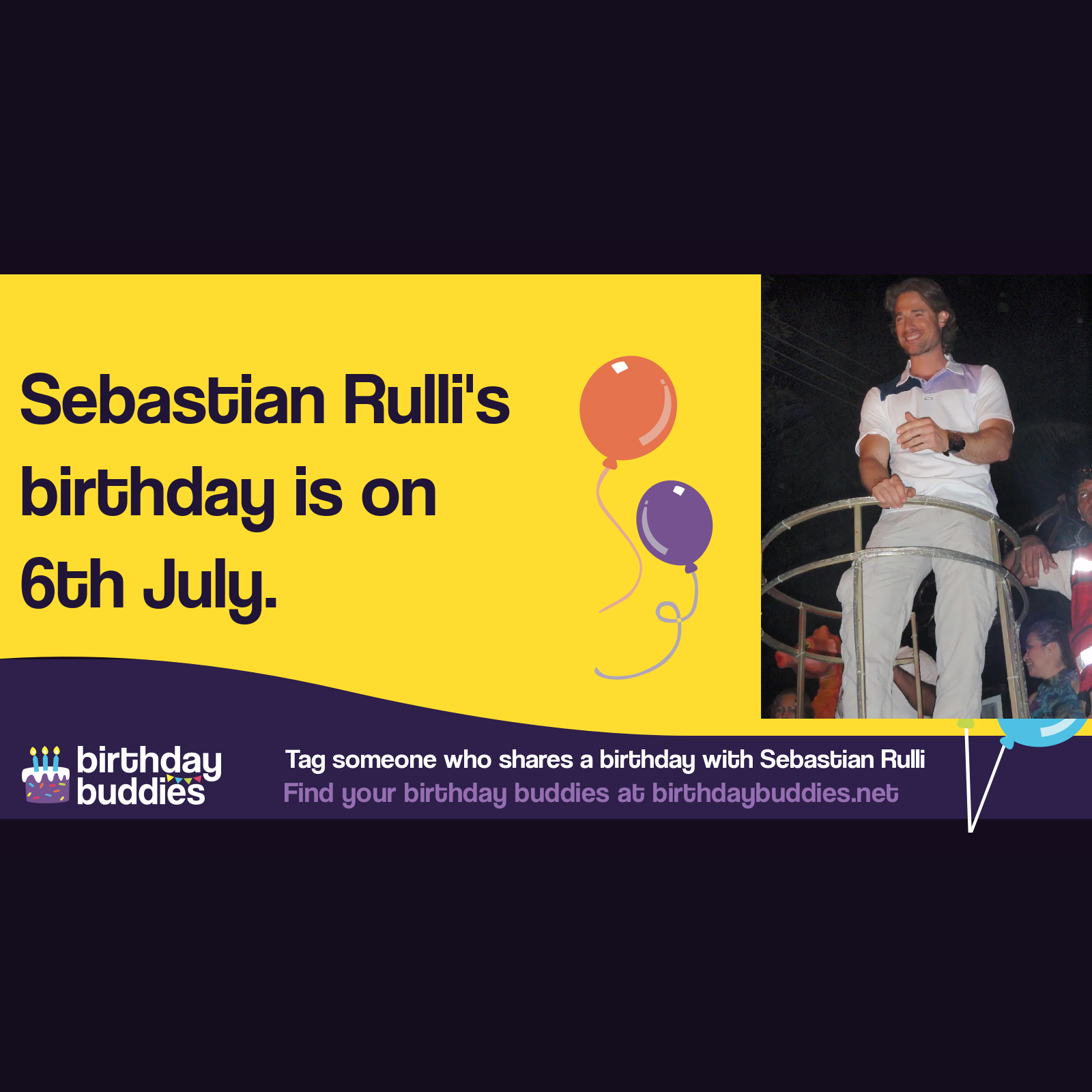 Sebastián Rulli's birthday is 6th July 1975