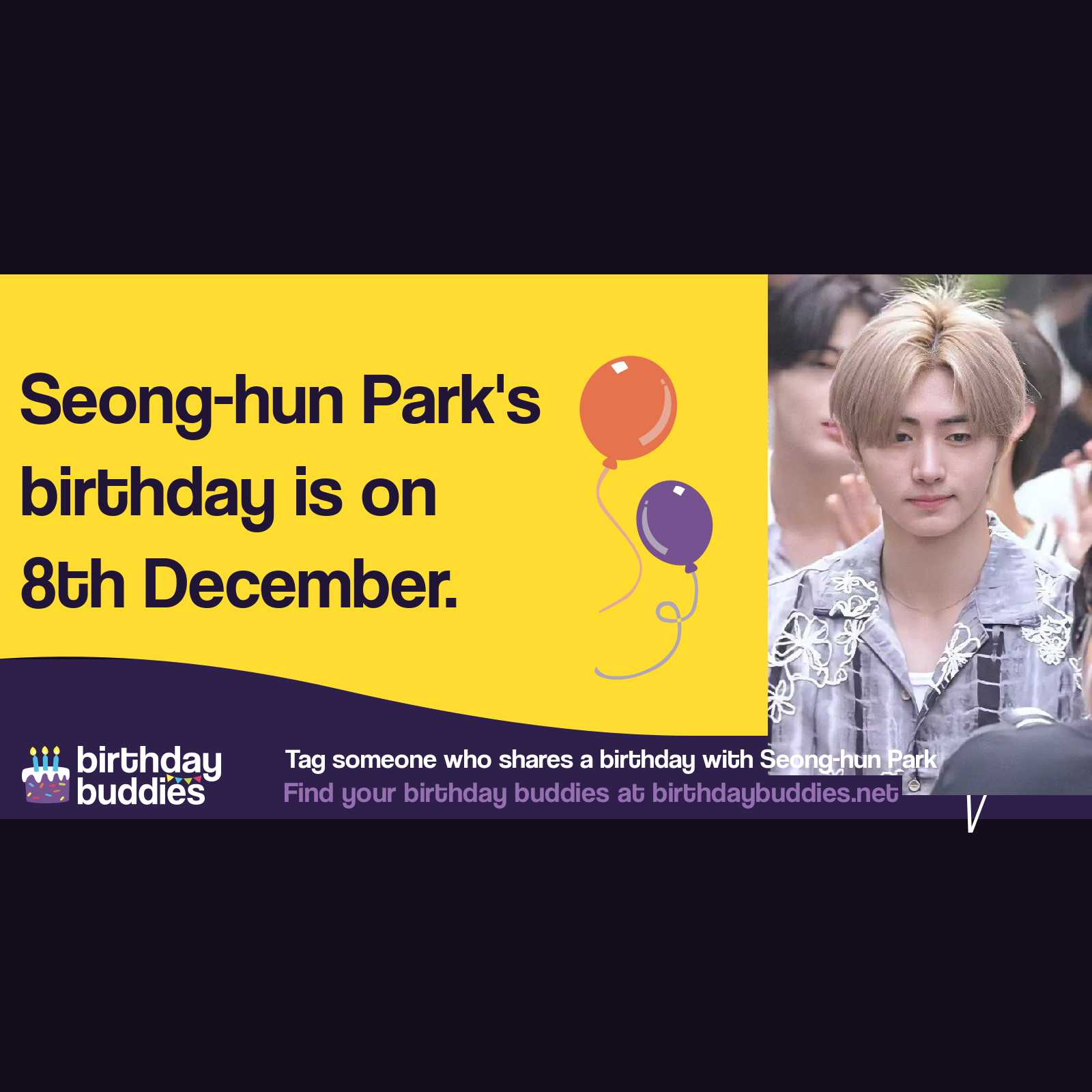 Seong-hun Park's birthday is 8th December 2002