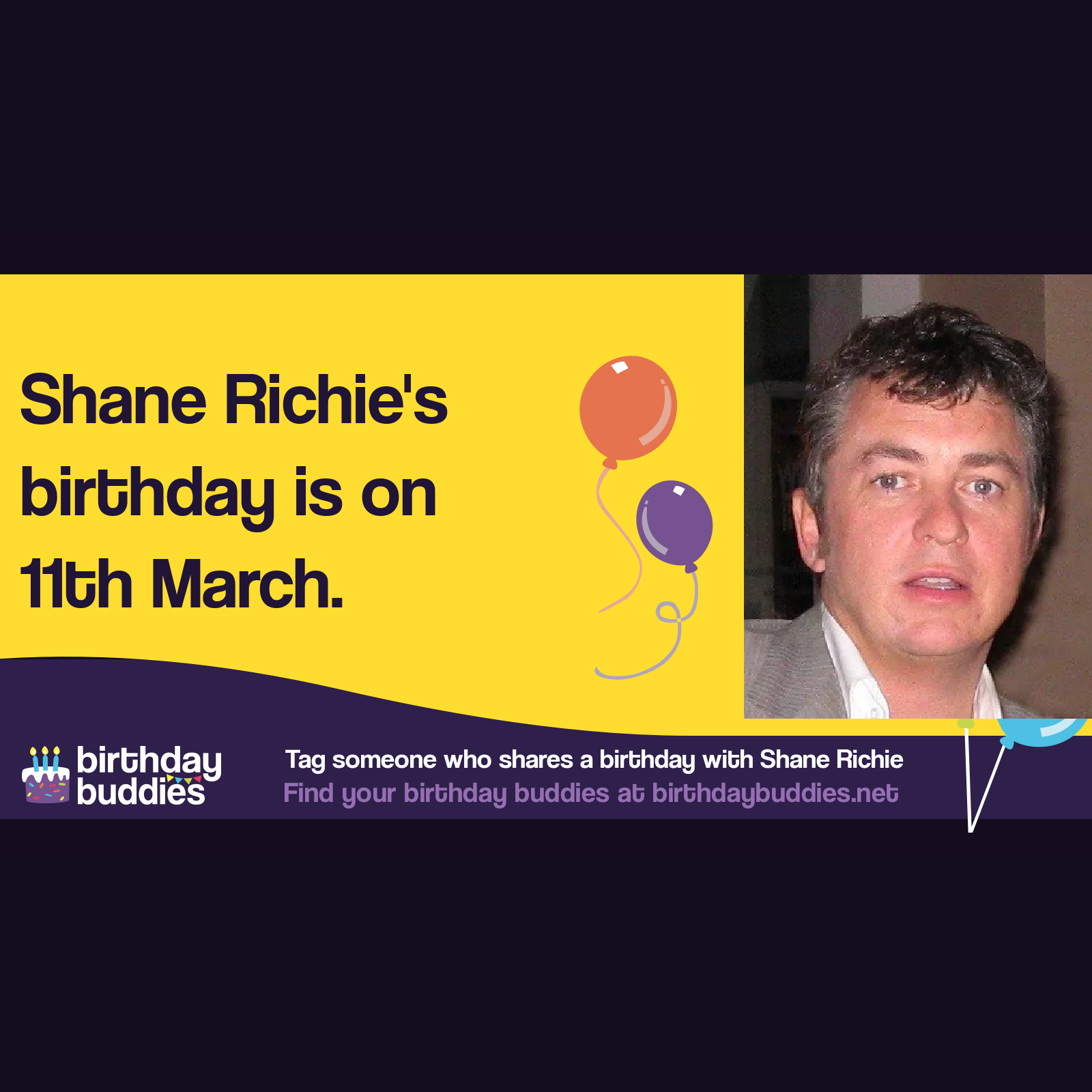 Shane Richie's birthday is 11th March 1964