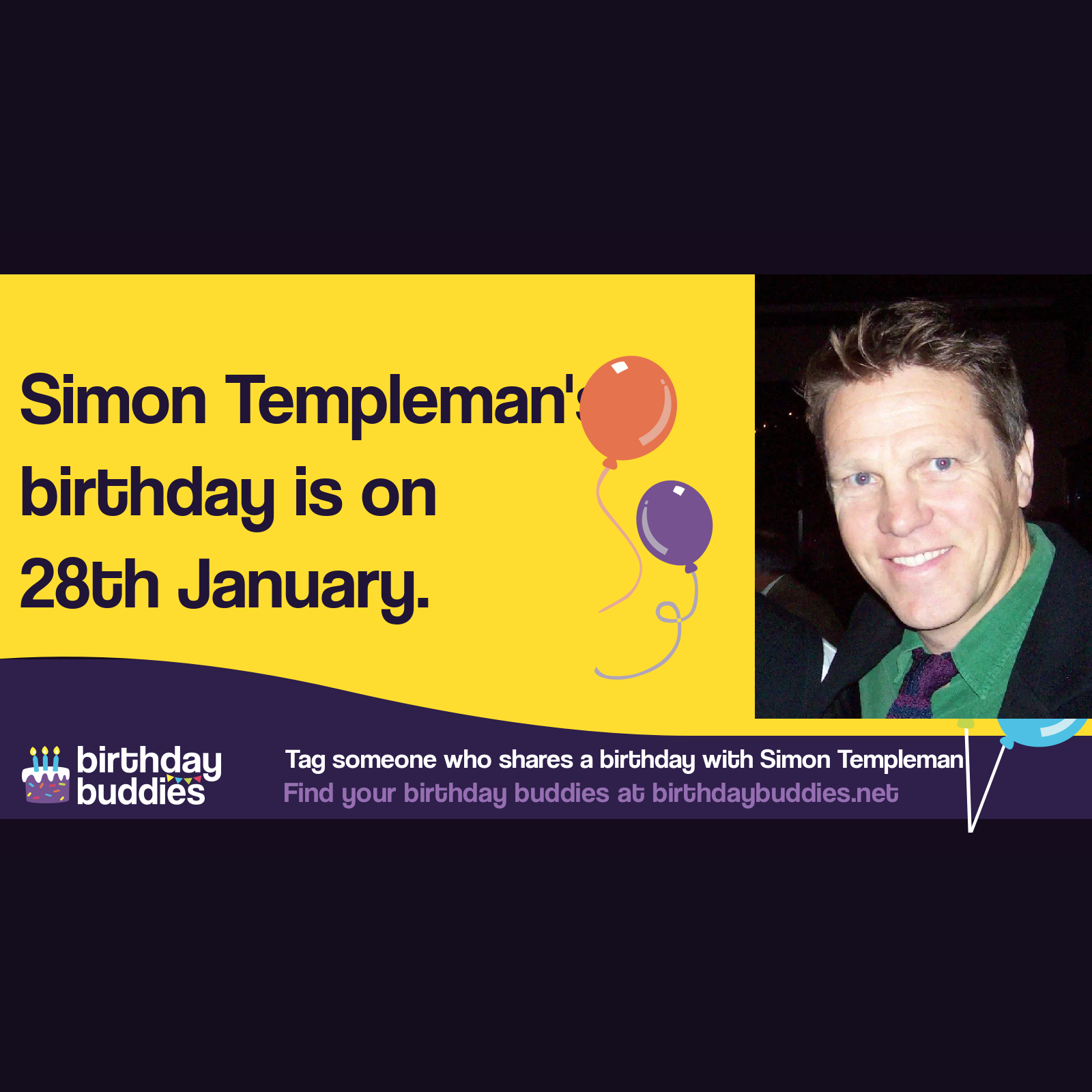 Simon Templeman's birthday is 28th January 1954