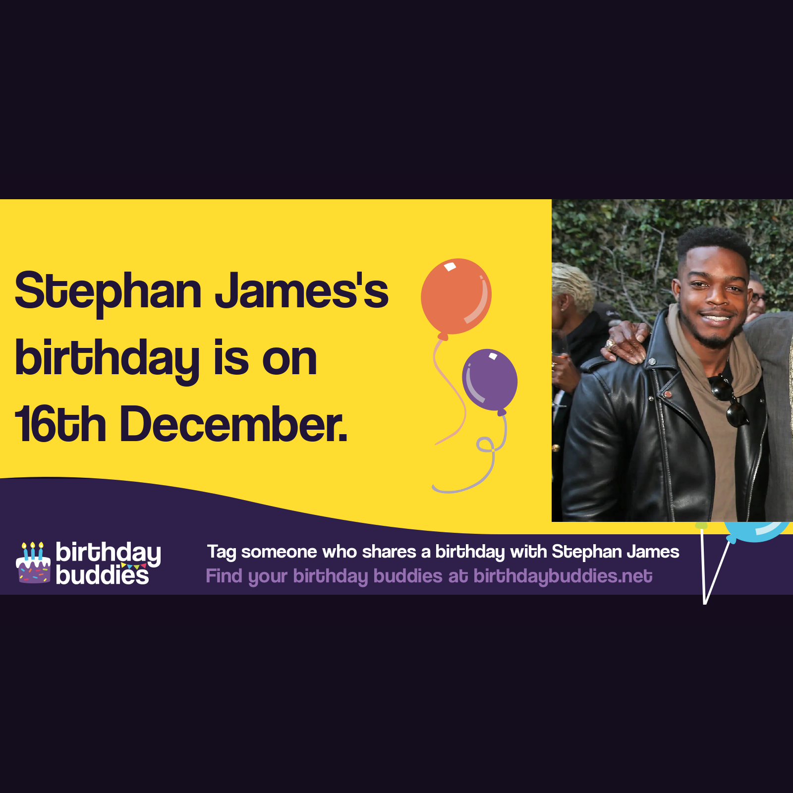 Stephan James's birthday is 16th December 1993