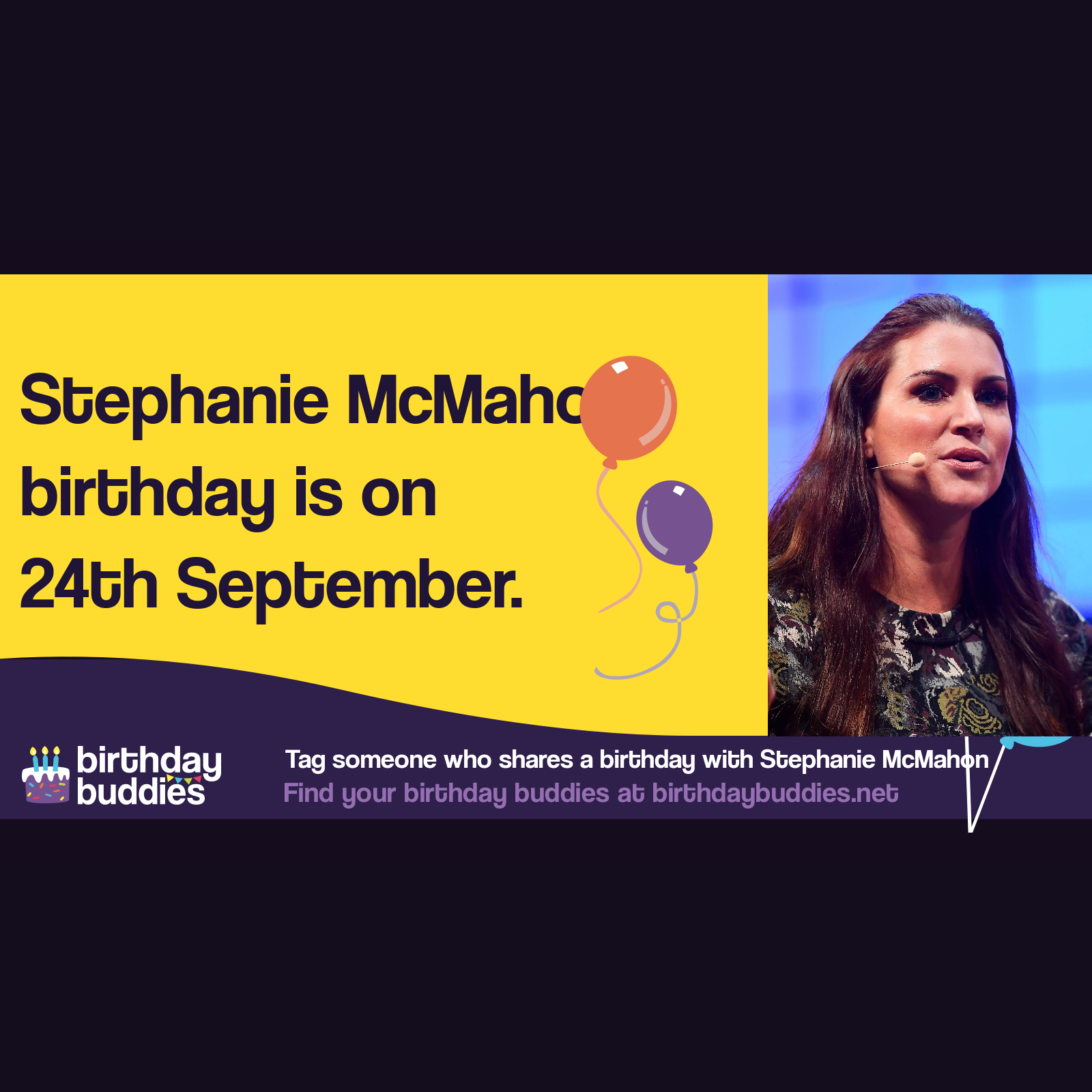 Stephanie McMahon's birthday is 24th September 1976