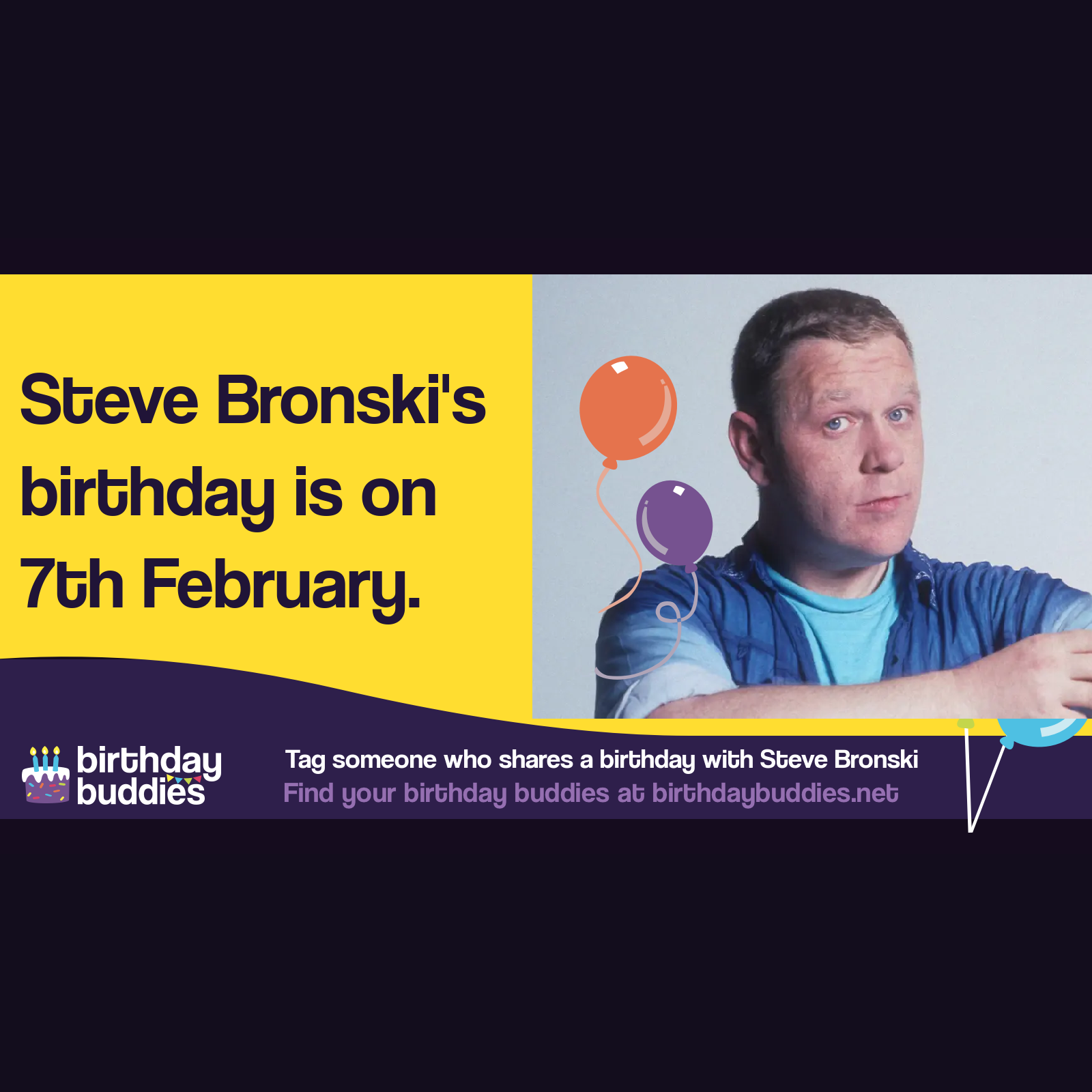 Steve Bronski's birthday was 7th February 1960