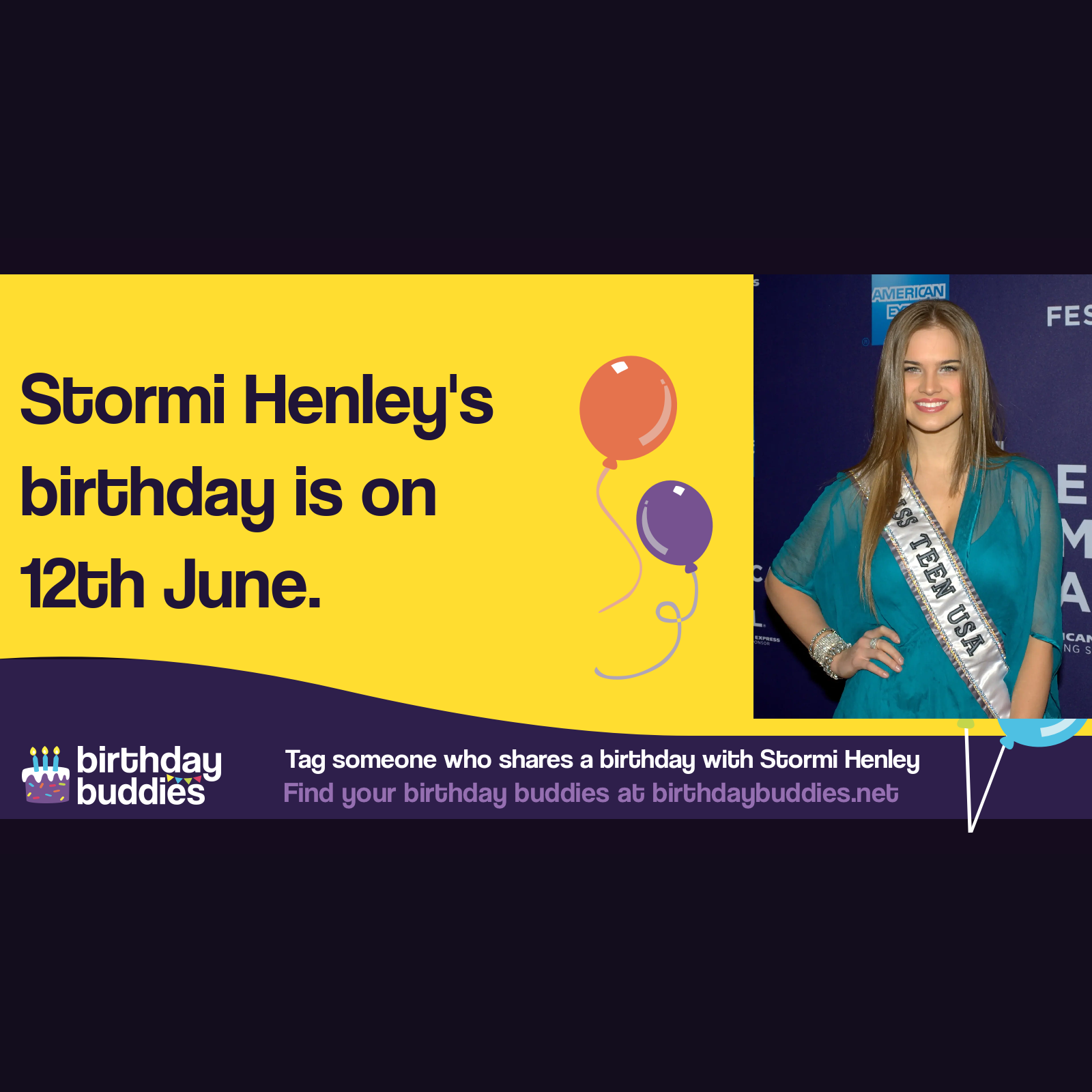 Stormi Henley's birthday is 12th June 1990