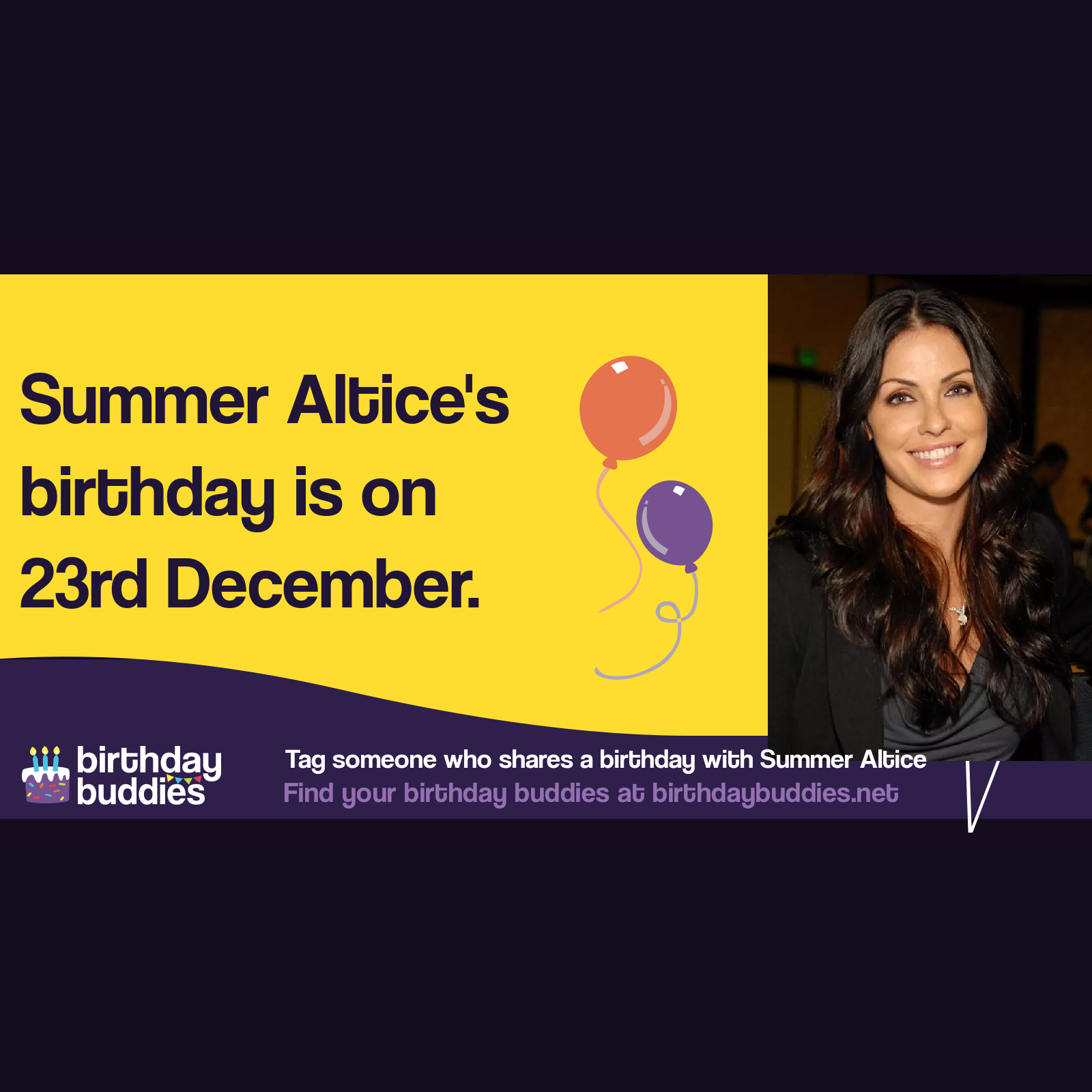 Summer Altice's birthday is 23rd December 1979