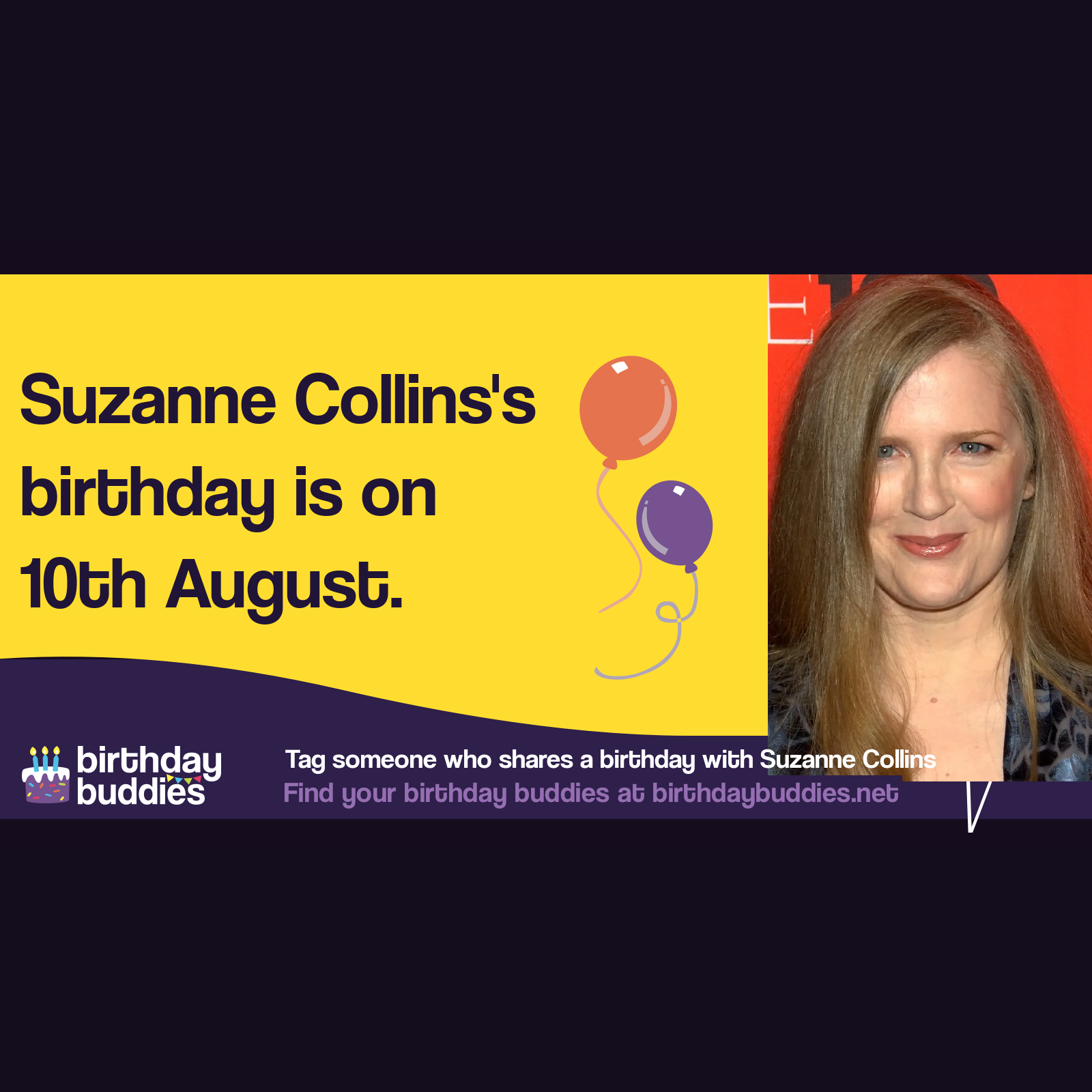 Suzanne Collins's birthday is 10th August 1962