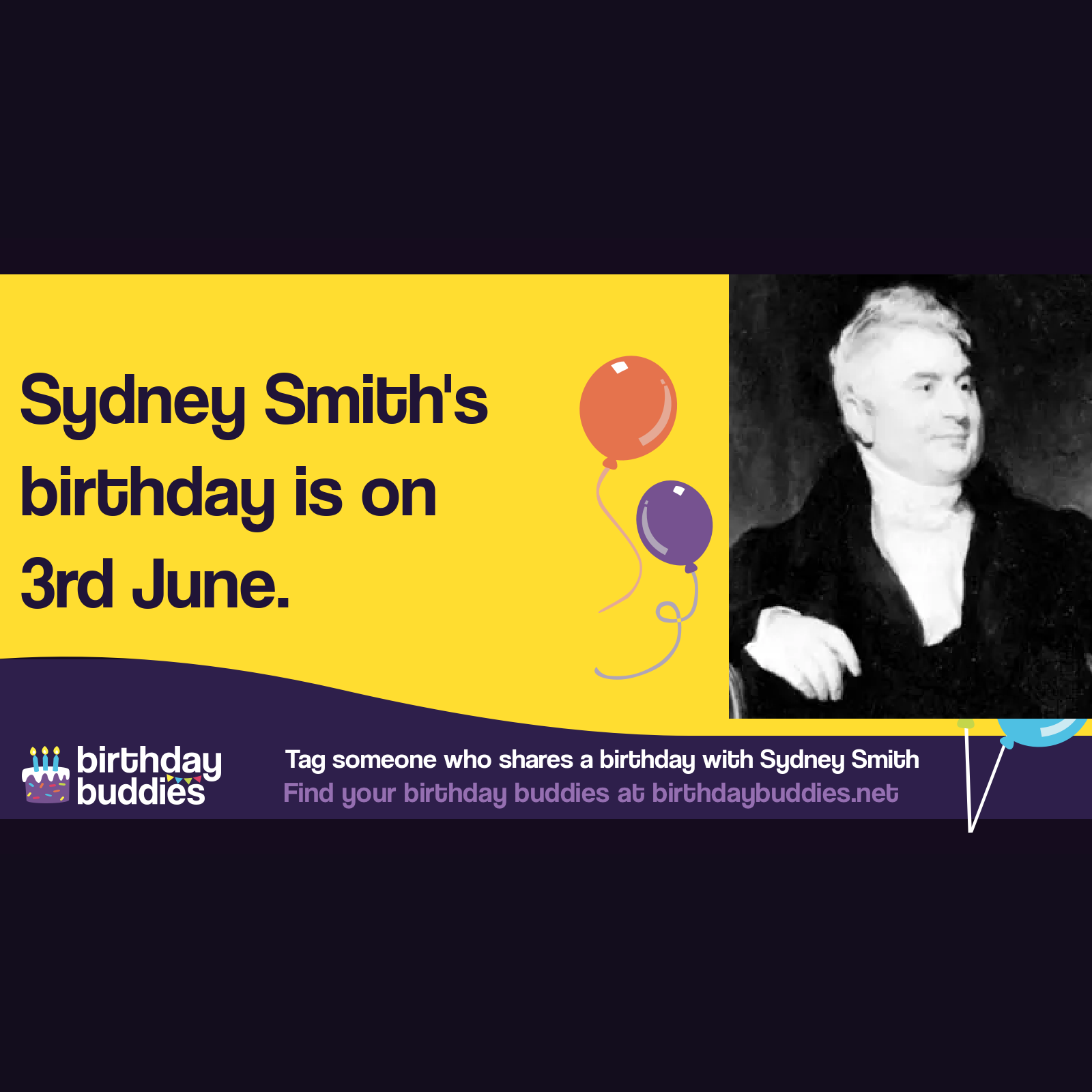 Sydney Smith's birthday was 3rd June 1771