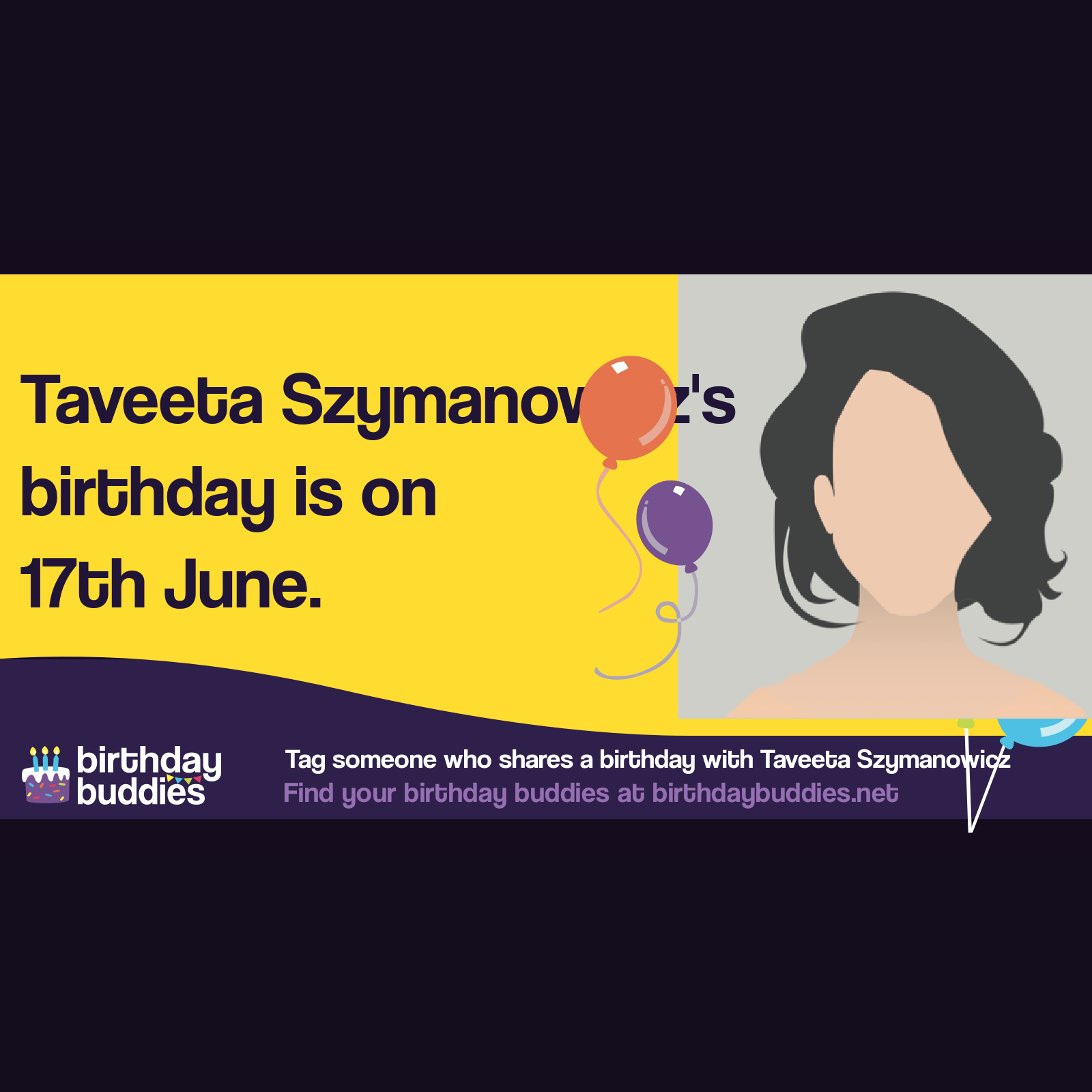 Taveeta Szymanowicz's birthday is 17th June 1996
