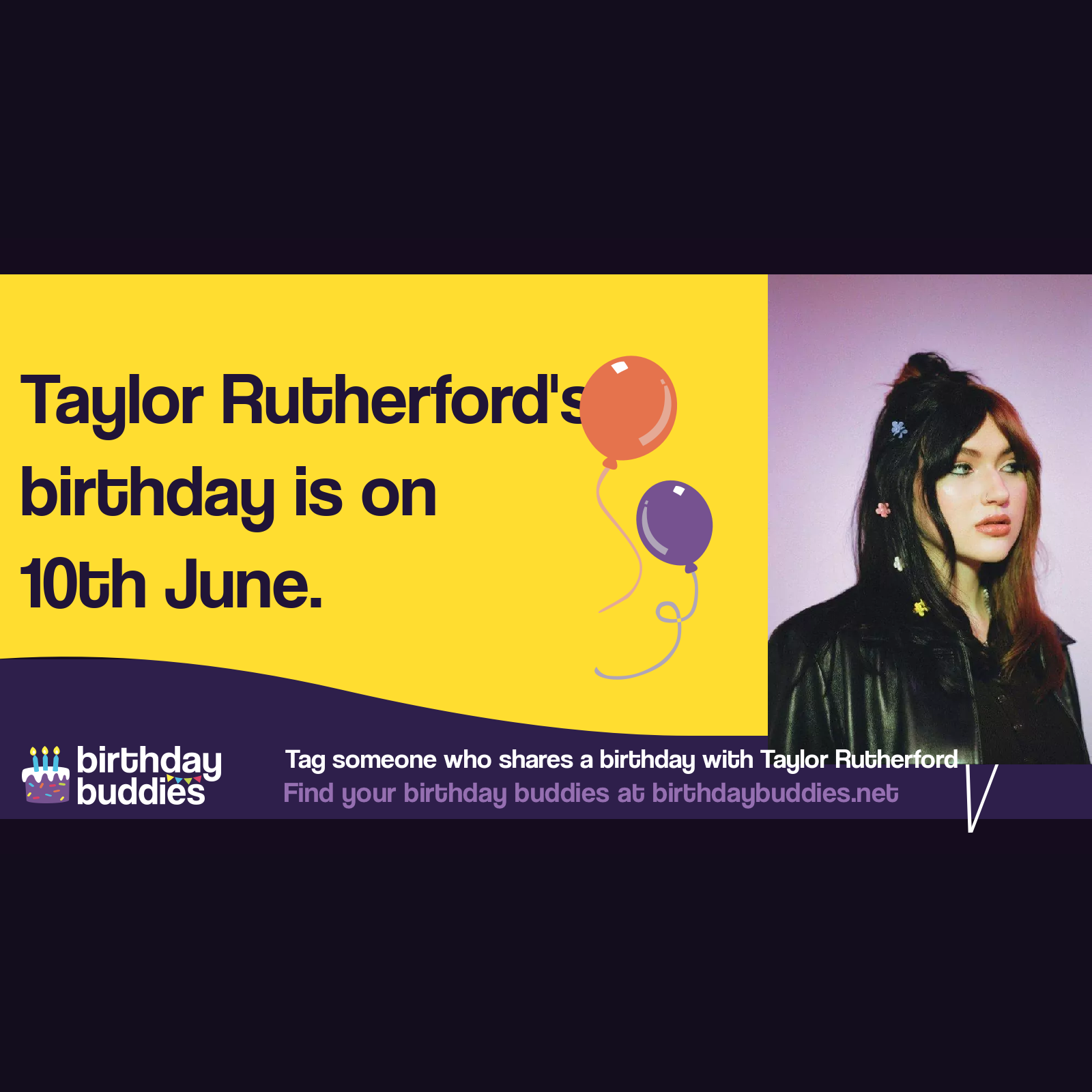 Taylor Rutherford's birthday is 10th June 2004