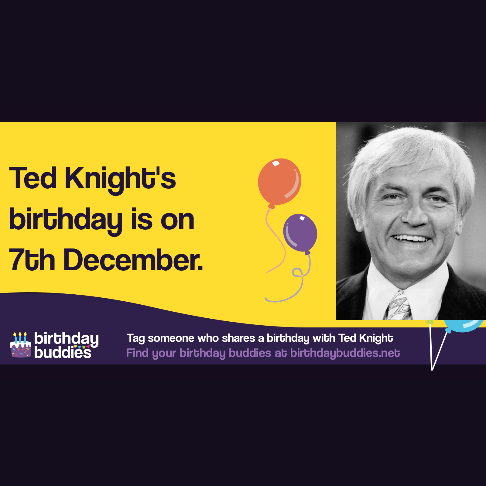 Ted Knight's birthday was 7th December 1923