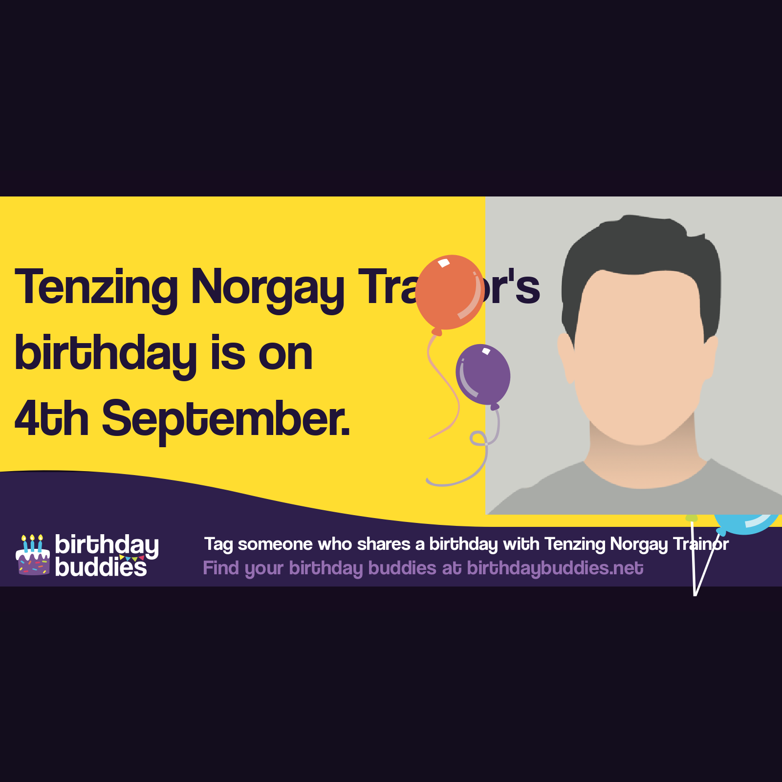 Tenzing Norgay Trainor's birthday is 4th September 2001