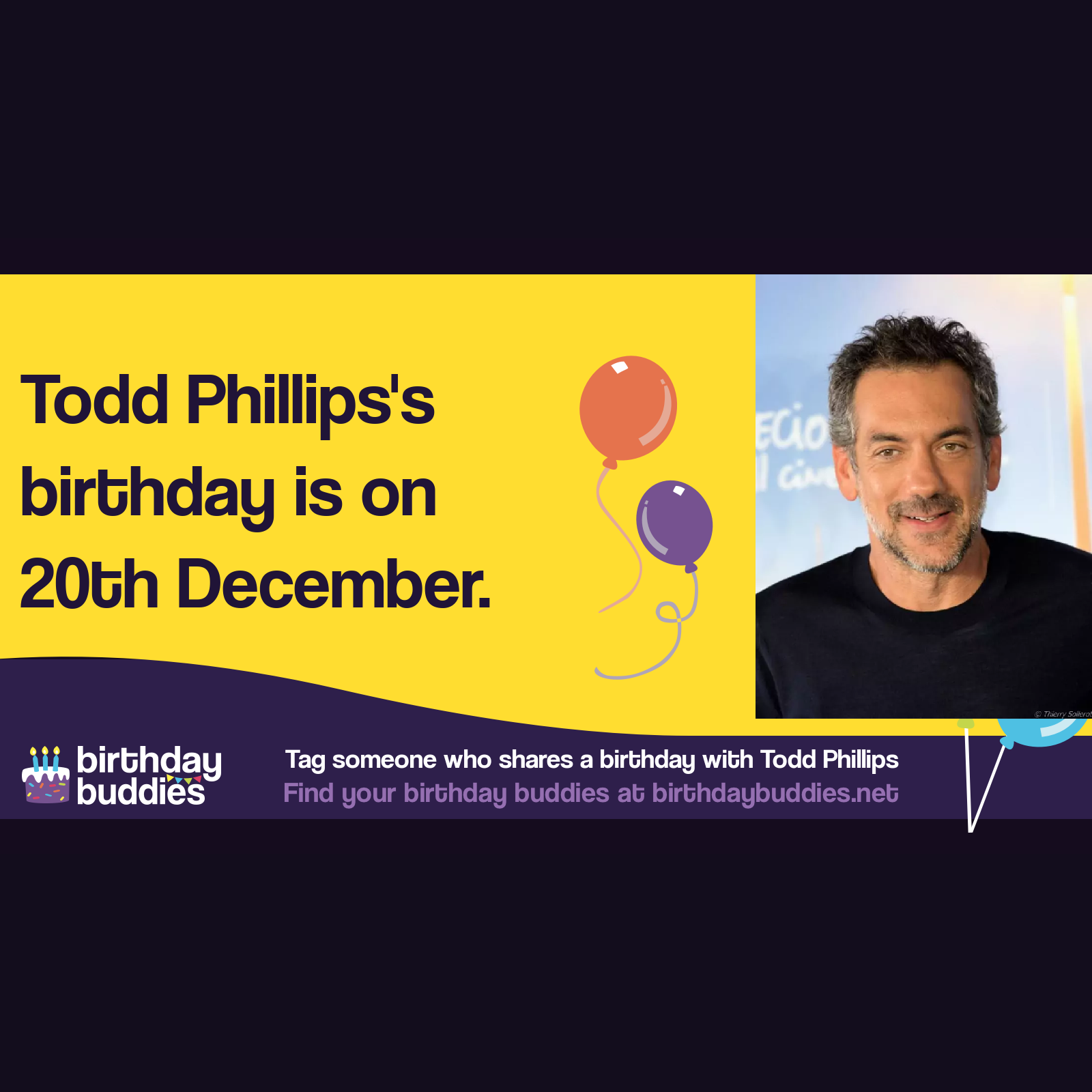 Todd Phillips's birthday is 20th December 1970