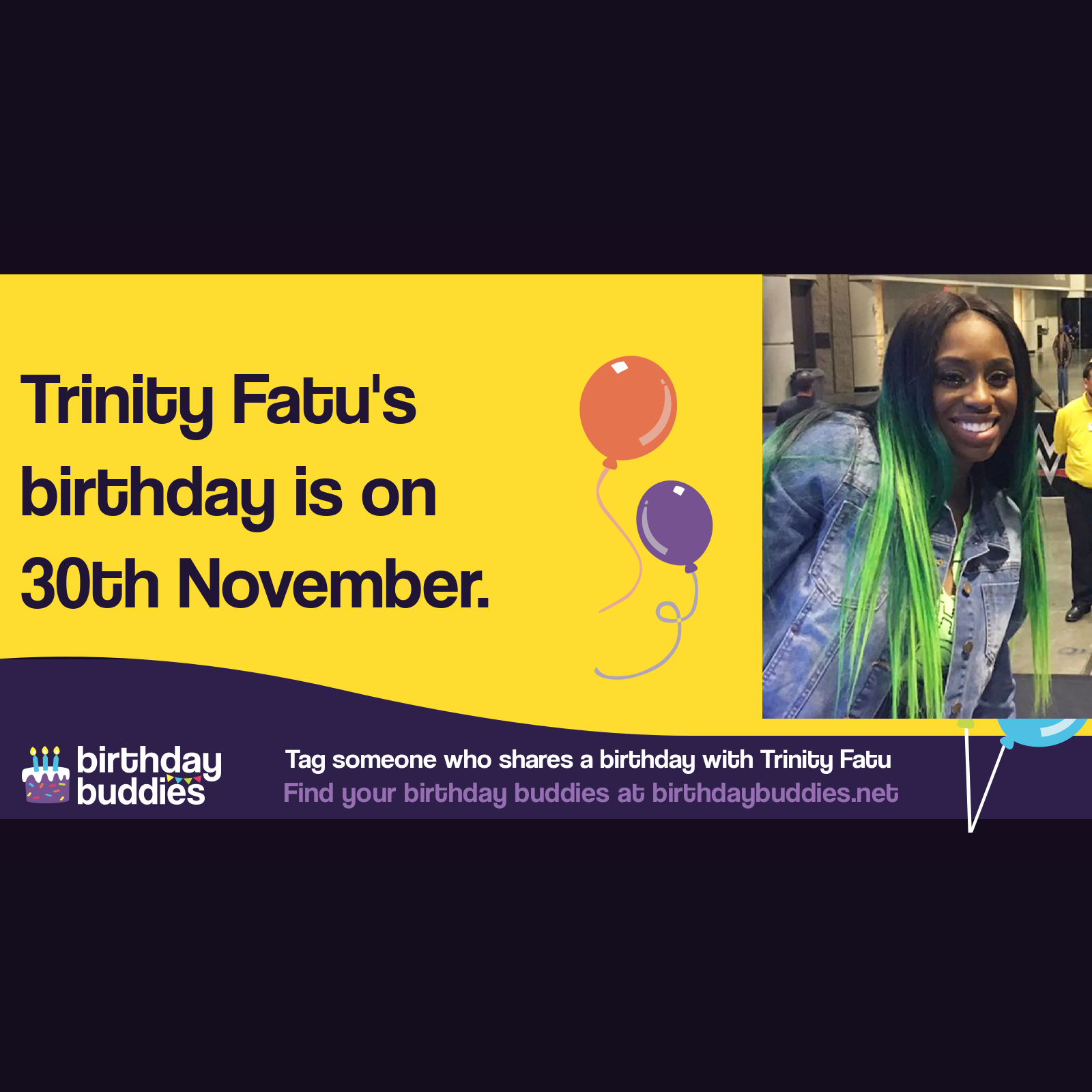 Trinity Fatu's birthday is 30th November 1987