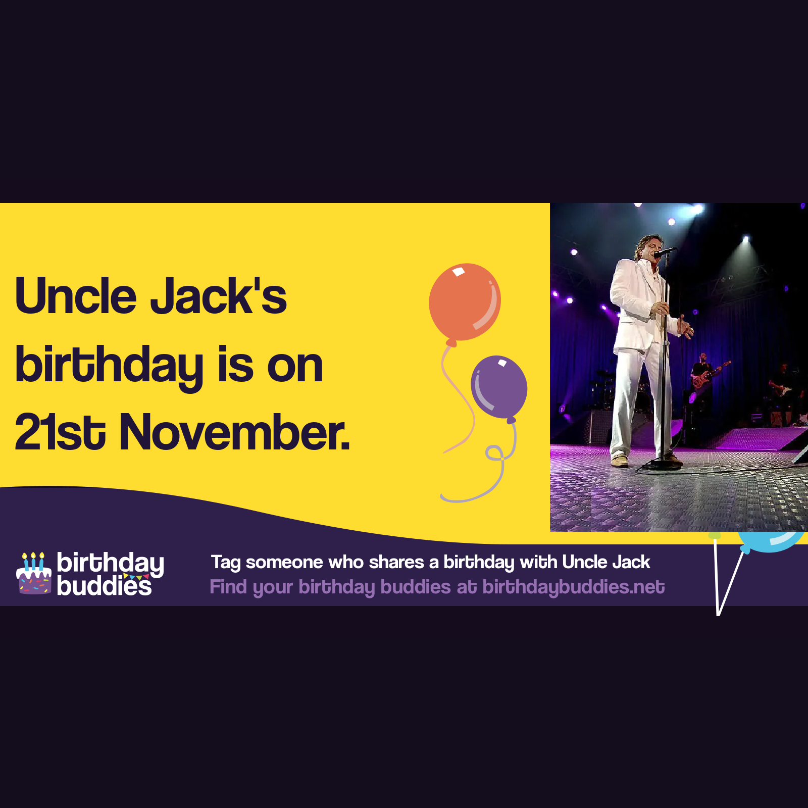Uncle Jack's birthday is 21st November 1953