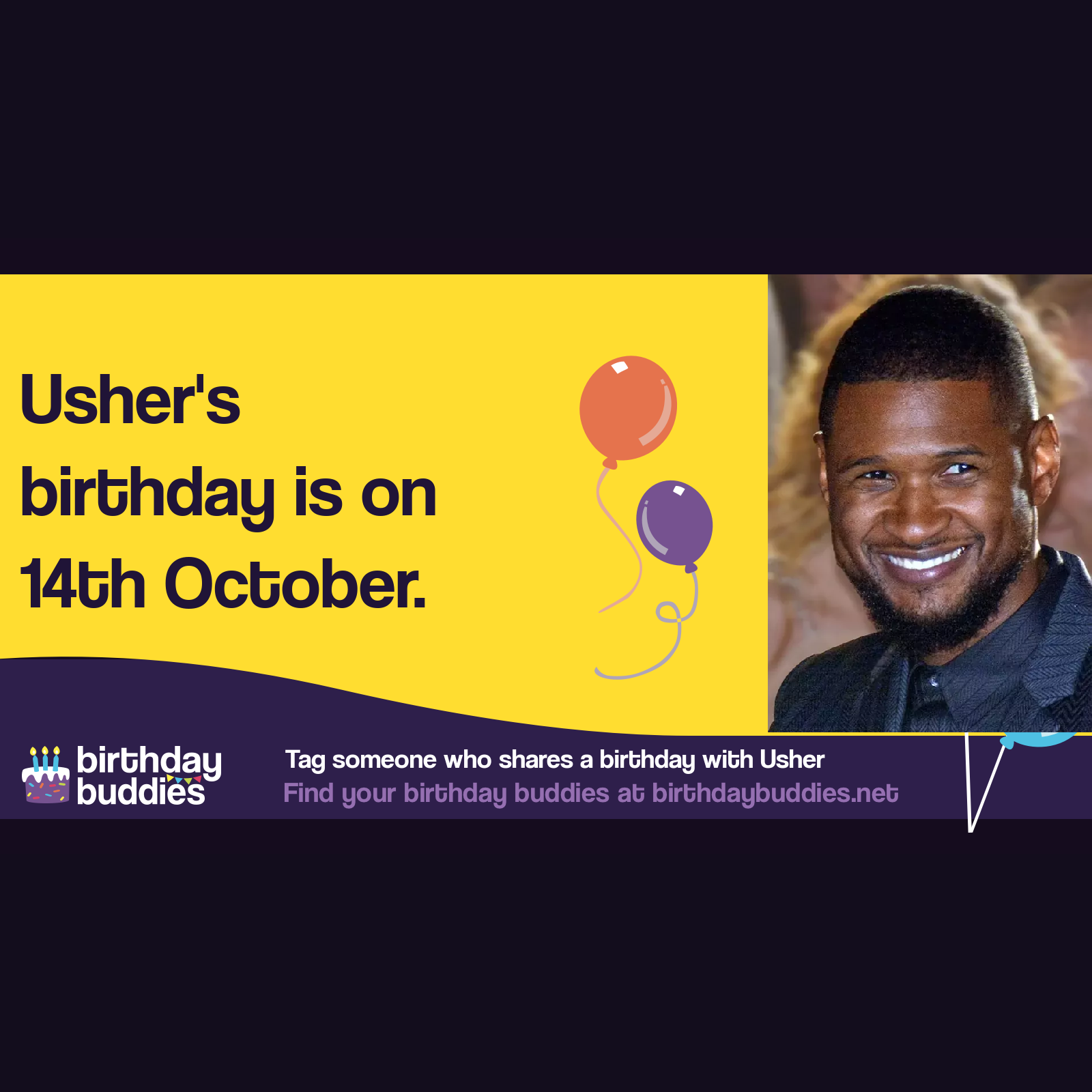 Usher's birthday is 14th October 1978