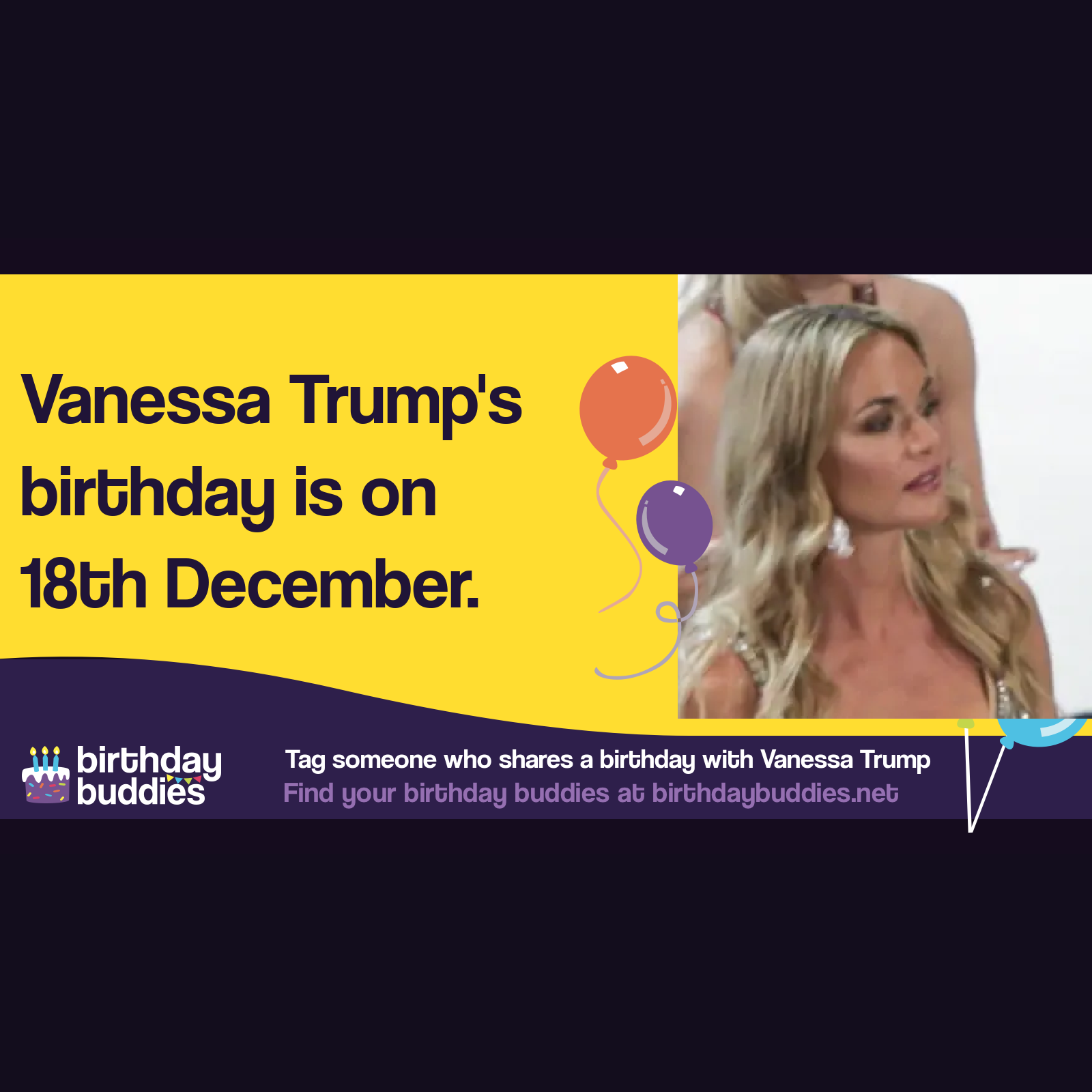 Vanessa Trump's birthday is 18th December 1977