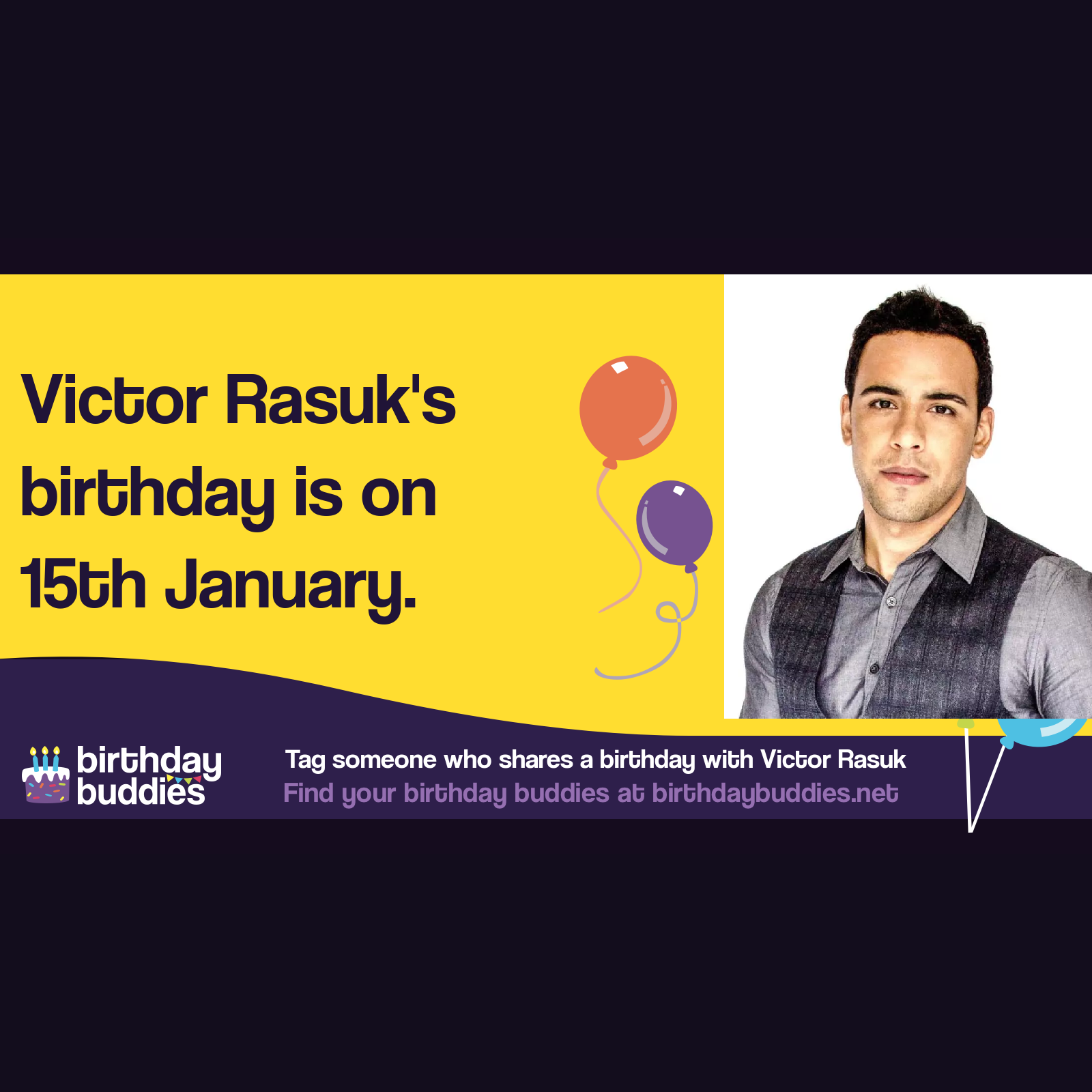 Victor Rasuk's birthday is 15th January 1984