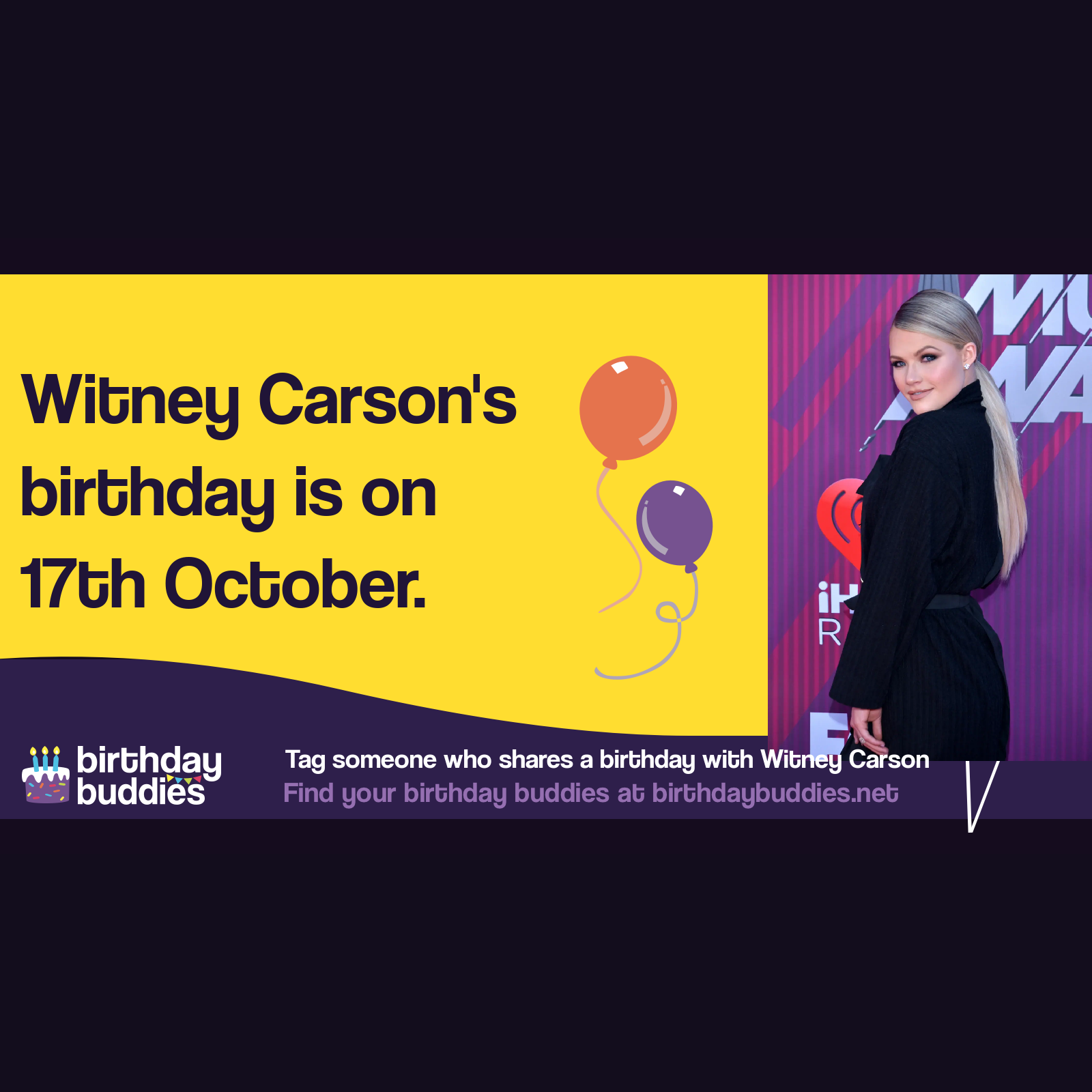 Witney Carson's birthday is 17th October 1993