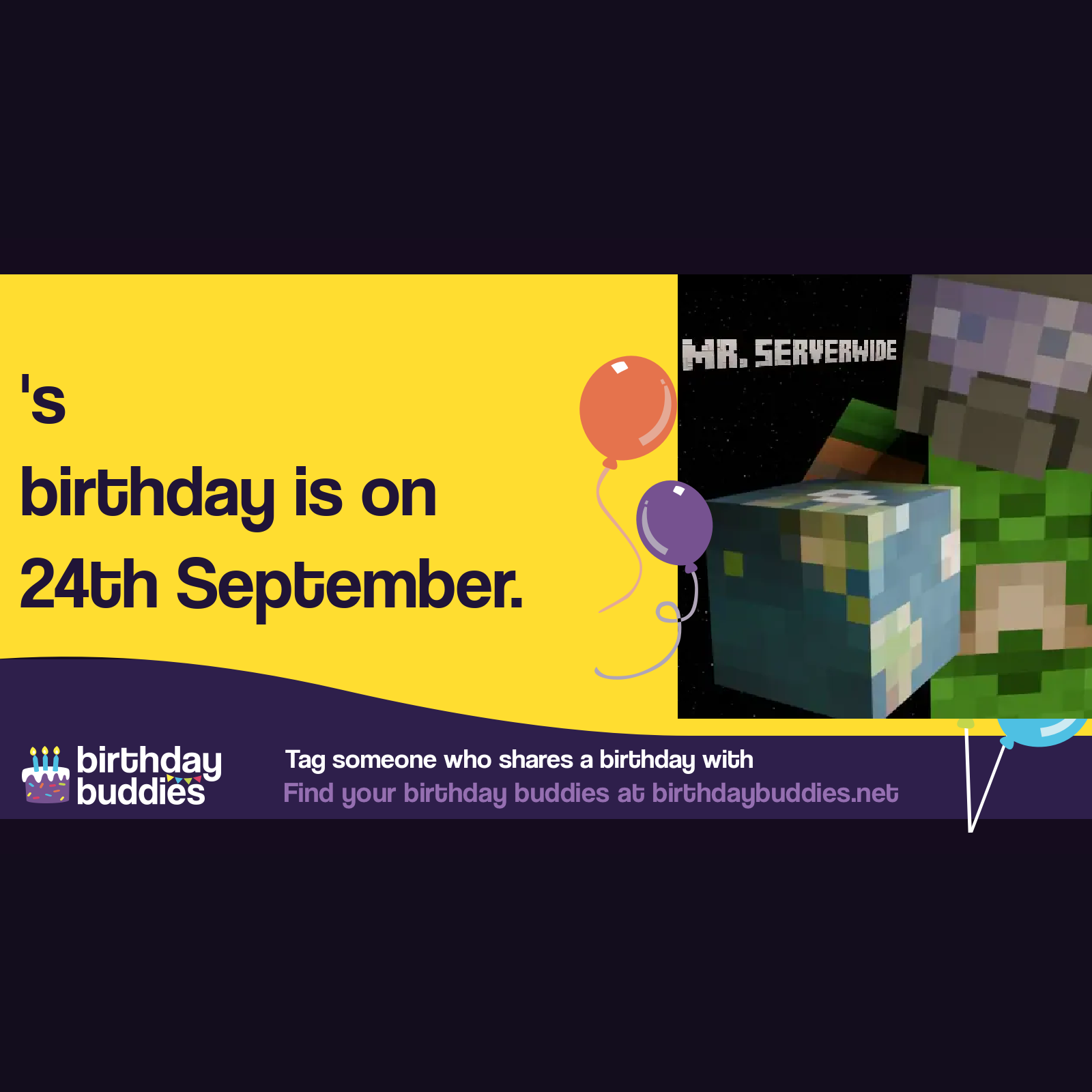 's birthday is 24th September 1985