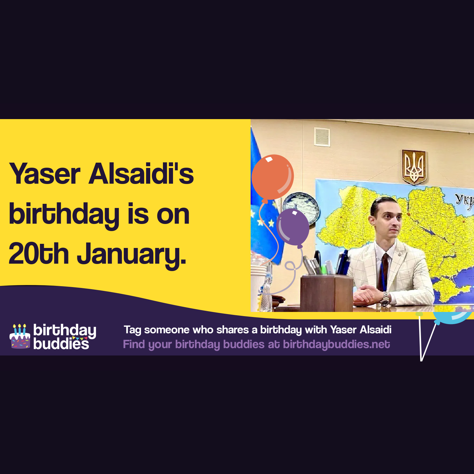 Yaser Alsaidi's birthday is 20th January 1994