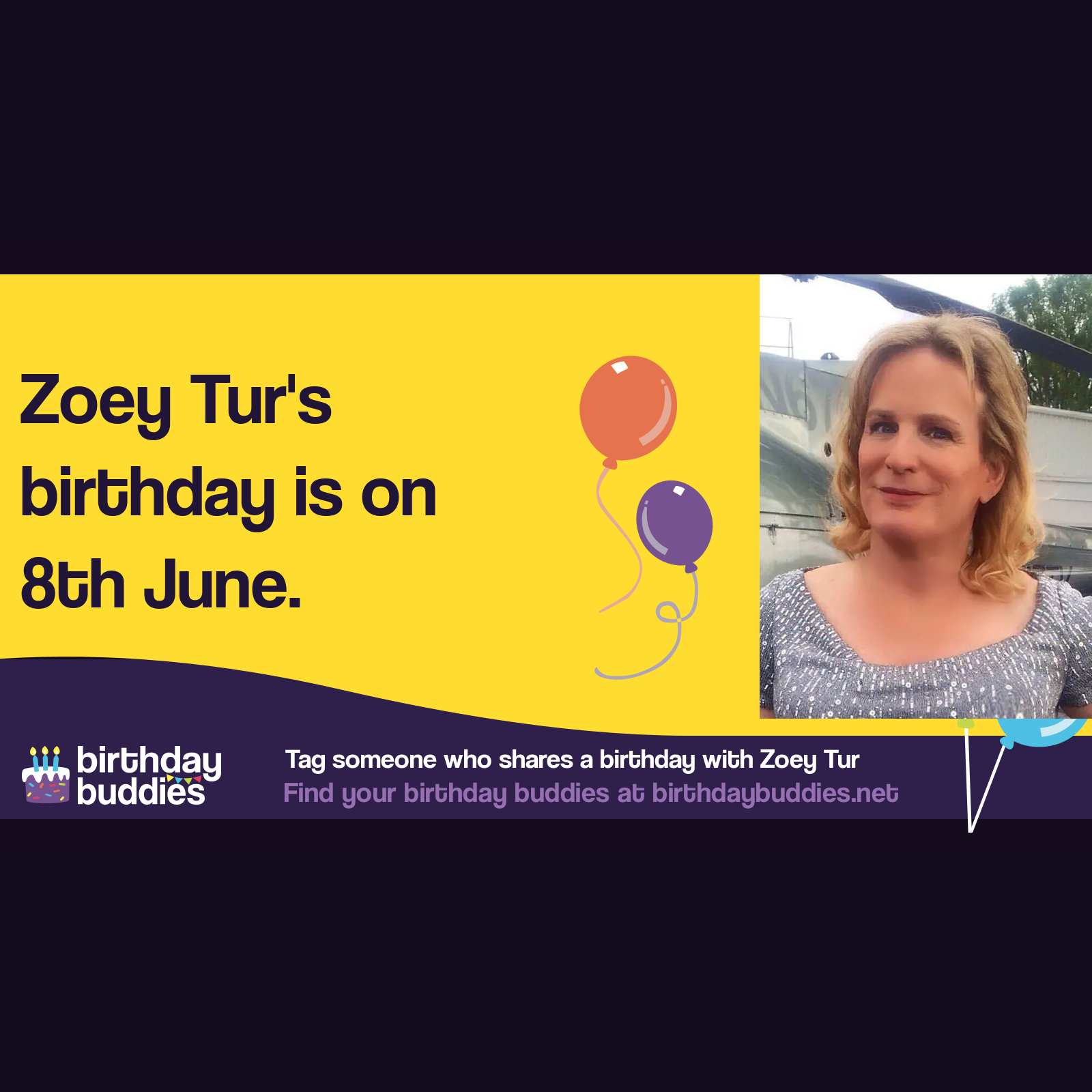 Zoey Tur's birthday is 8th June 1960